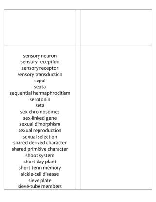 Biology Flash Cards 5 | PDF
