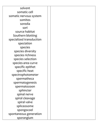 Biology Flash Cards 5 | PDF