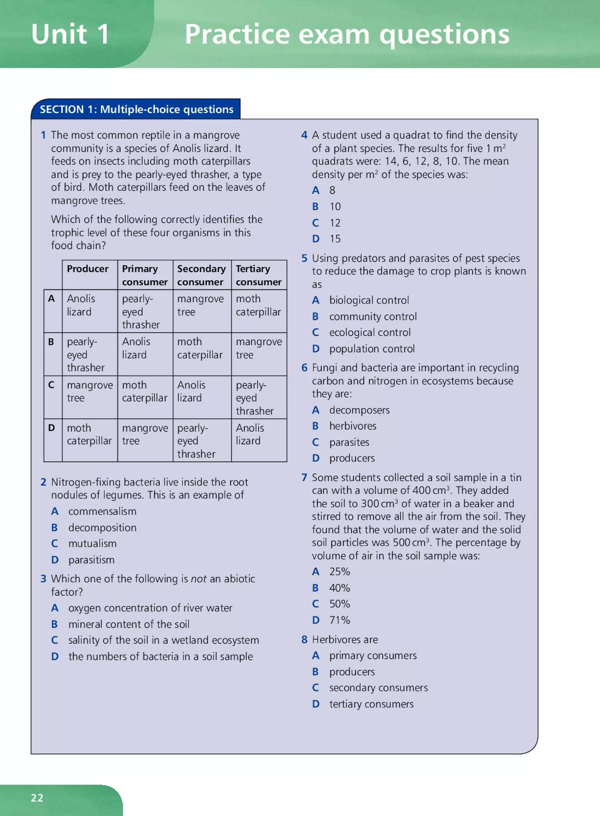 Biology for csec study guide | PDF