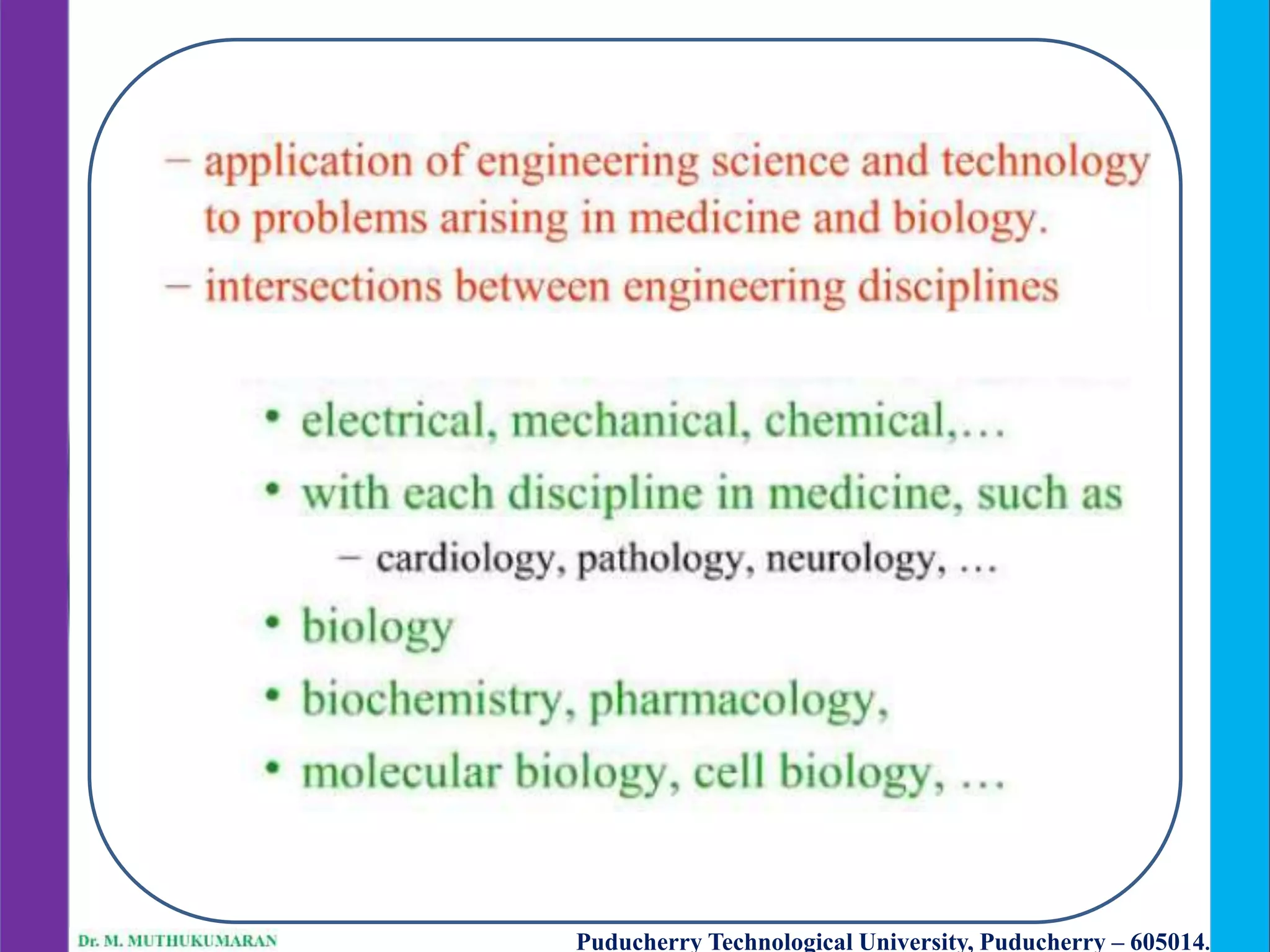 Biology for Engineers Part I (2023) - Dr. M. Muthukumaran.pptx
