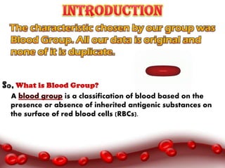 Blood Group Natural Selection | PPTX