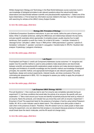 Biology homework help | ODT