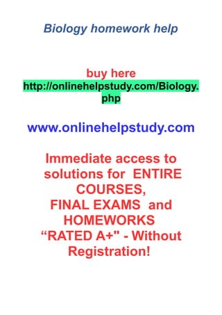 Biology homework help | PDF
