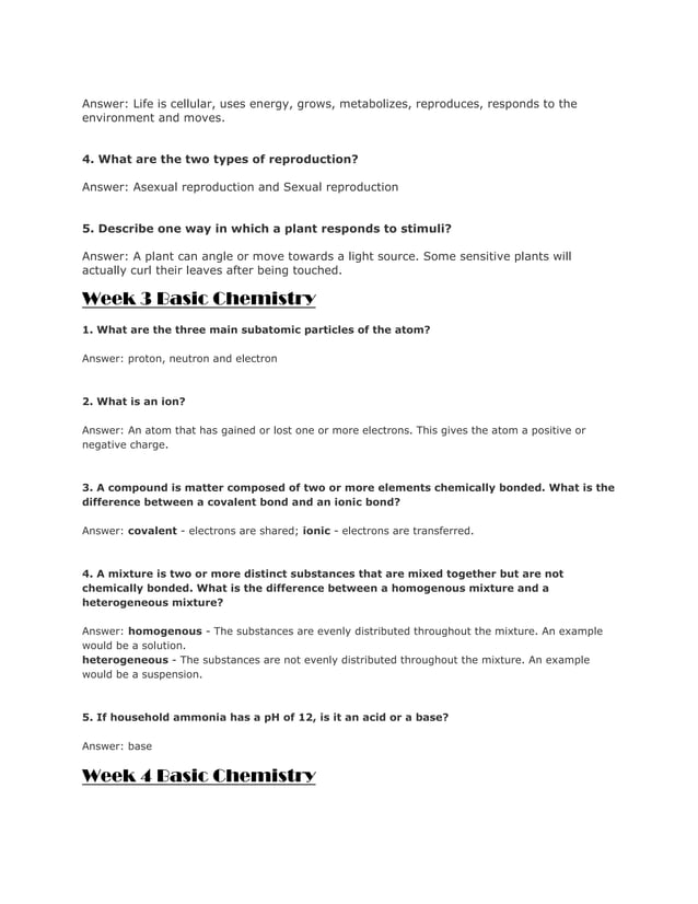 Biology hs bellringers science starters | PDF