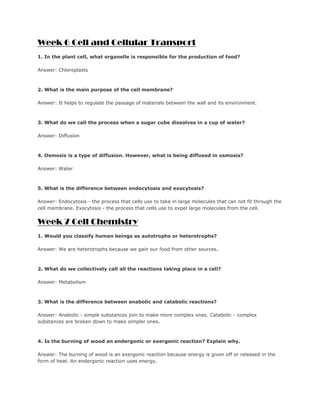 Biology hs bellringers science starters | PDF