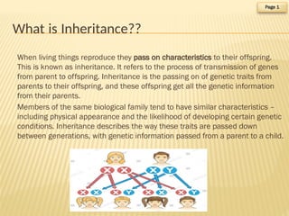 Choromosomal Theory of Inheritance in Homo Sapiens | PPTX