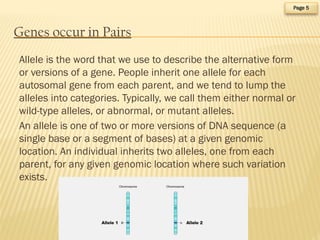 Choromosomal Theory of Inheritance in Homo Sapiens | PPTX