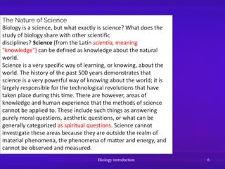 biology introduction . pdf | PPT