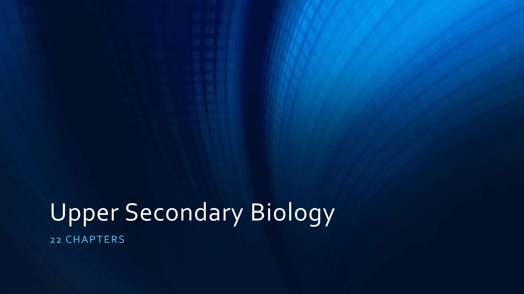 Upp Sec Biology: introduction to the discipline of biology | PPTX