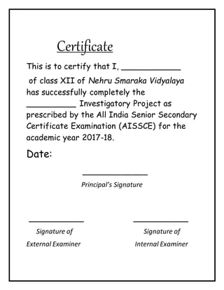 Biology investigatory project | DOCX