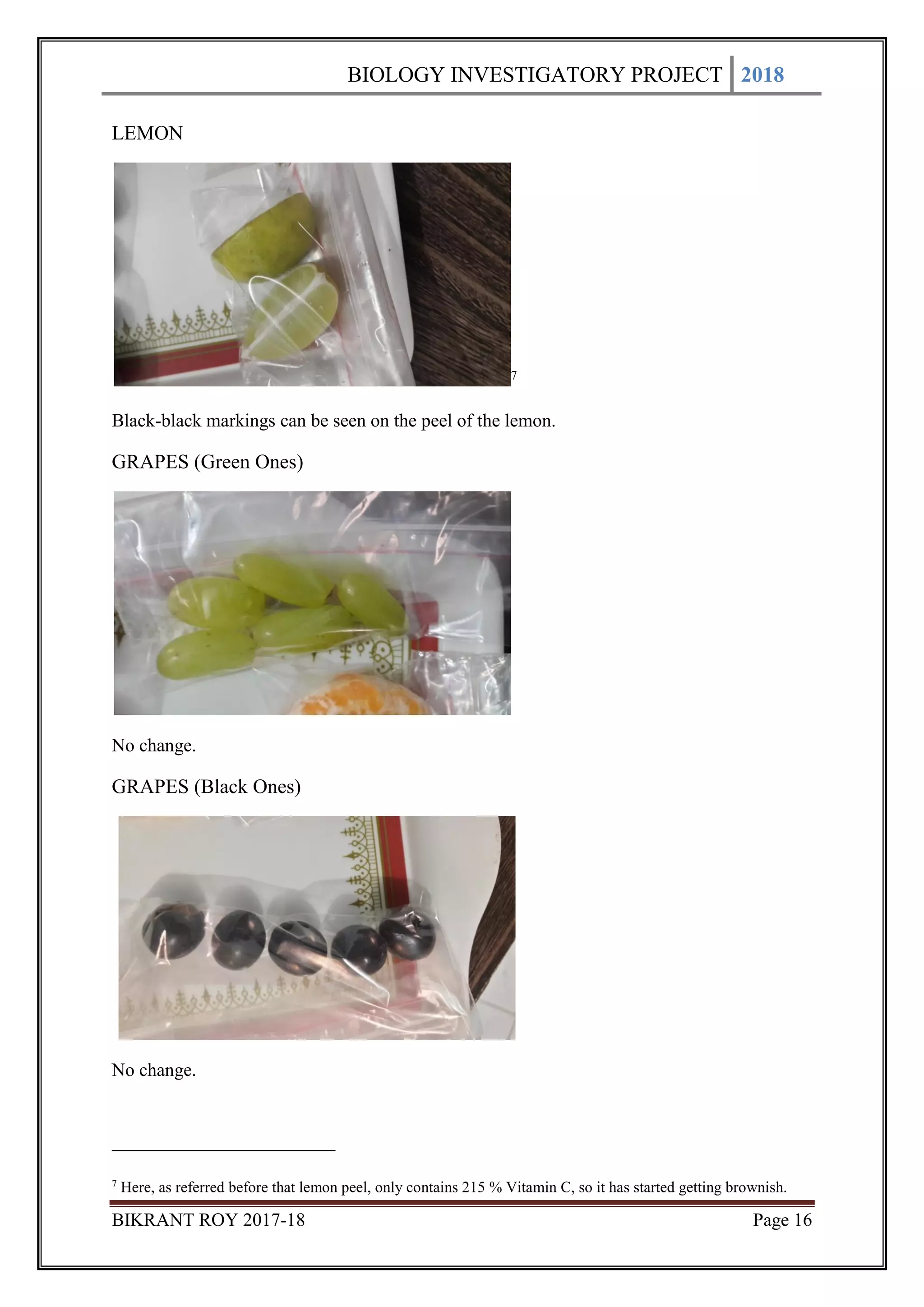 Biology Investigatory Project Class 11 and 12 | PDF