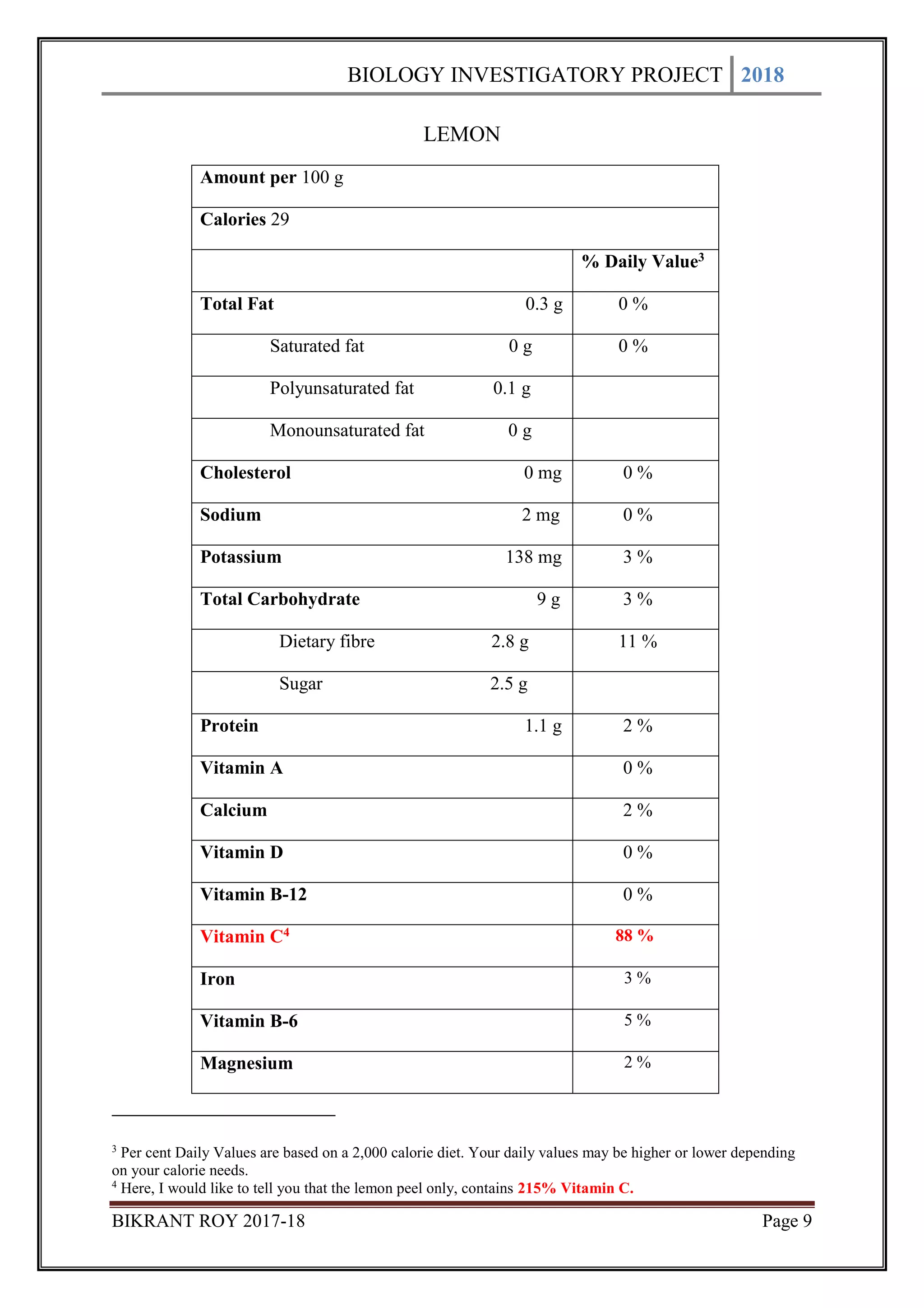 Biology Investigatory Project Class 11 and 12 | PDF