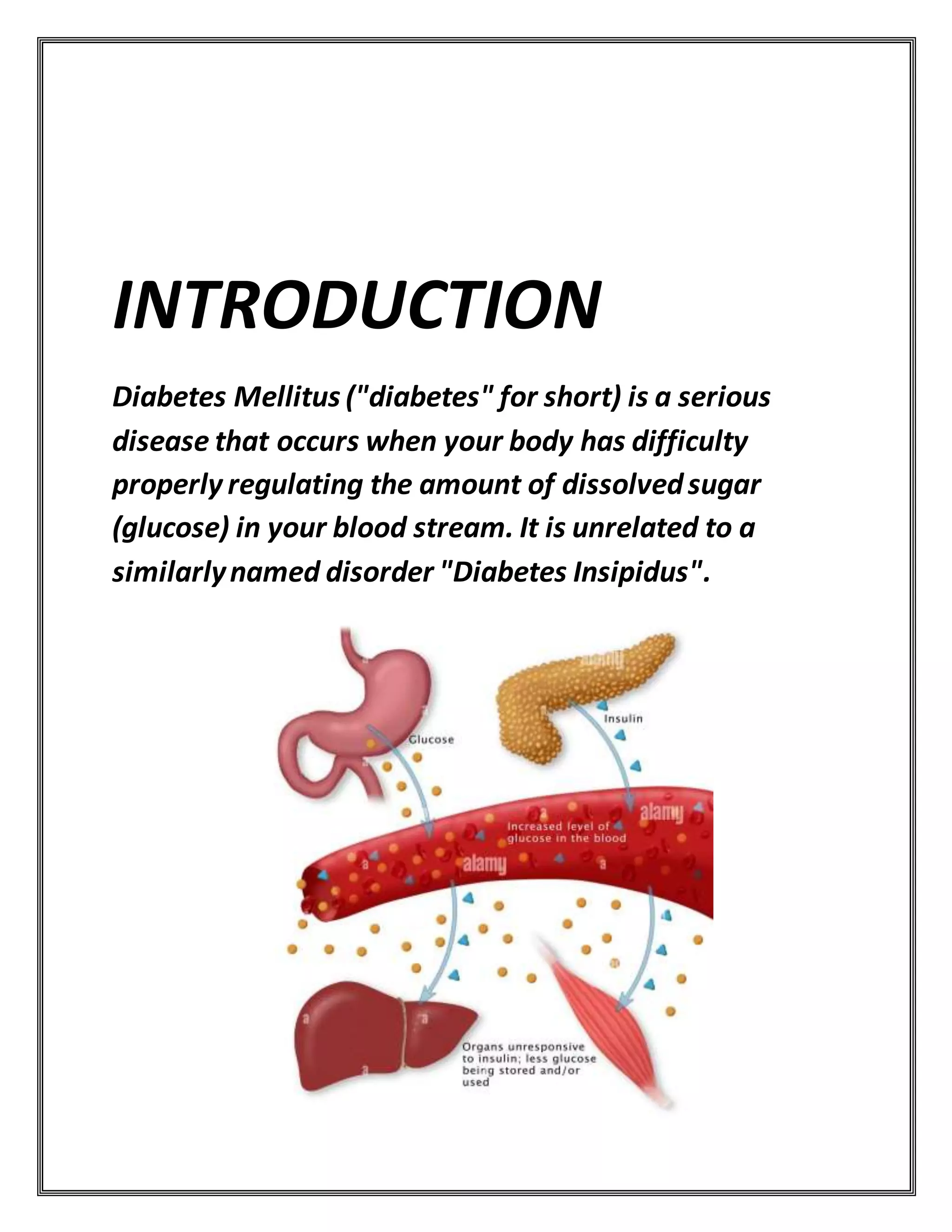Biology investigatory project on diabetes | DOCX