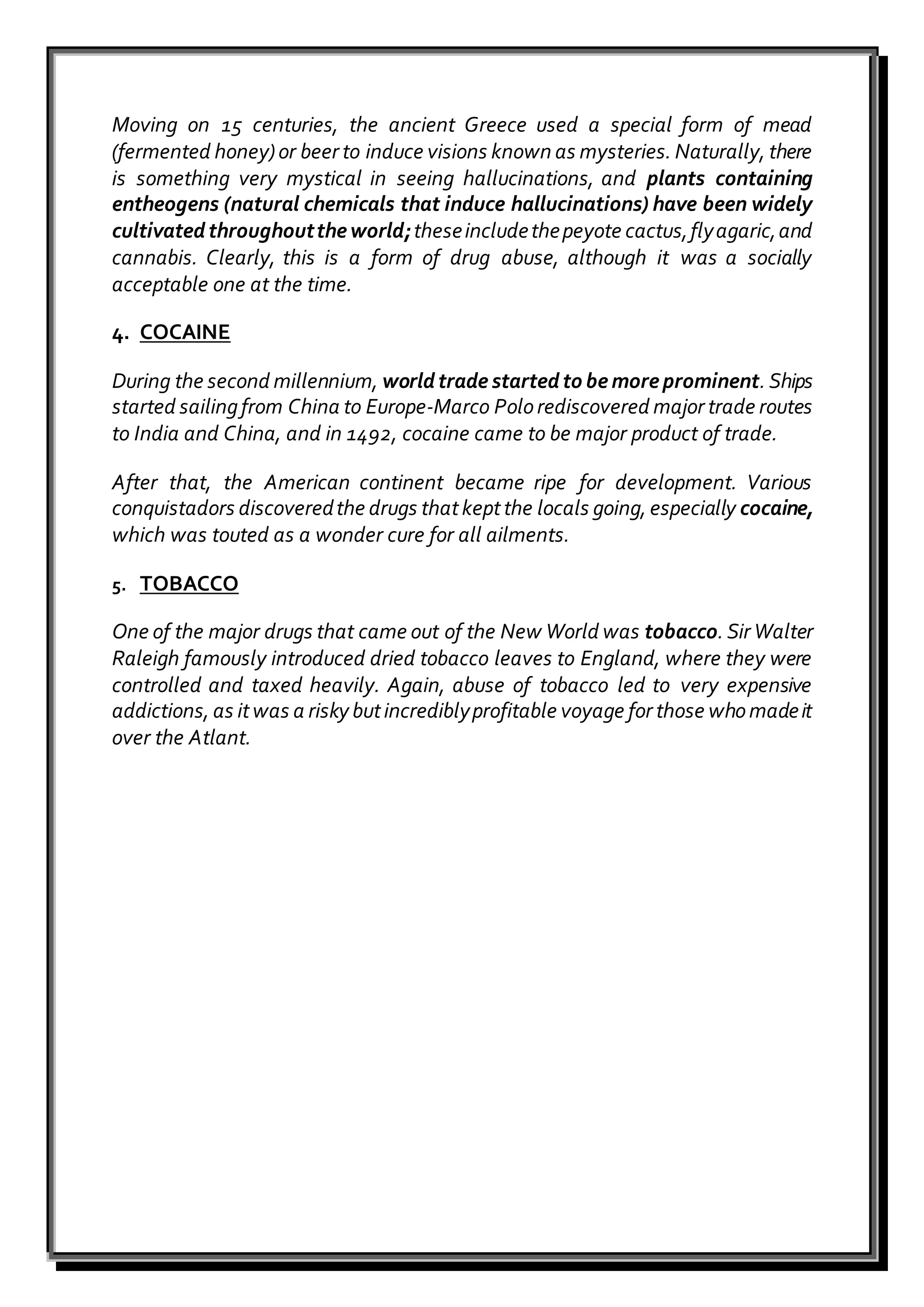 Biology investigatory project xii on Drug Addiction | DOCX