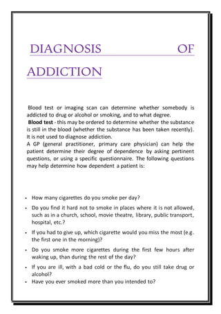 Biology investigatory project xii on Drug Addiction | DOCX
