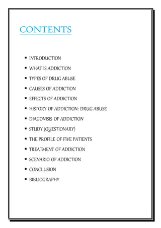 Biology investigatory project xii on Drug Addiction | DOCX