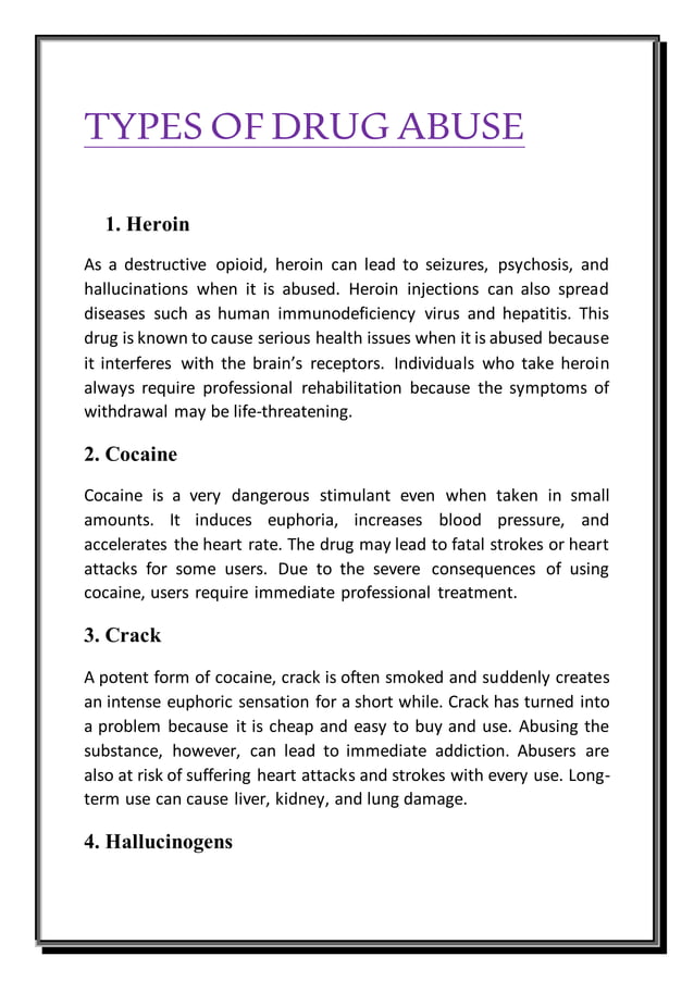 Biology investigatory project xii on Drug Addiction | DOCX | Illegal ...