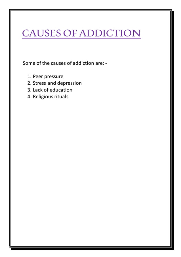 Biology investigatory project xii on Drug Addiction | DOCX | Illegal ...