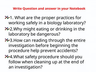 Biology Laboratory Equipment PowerPoint Presentation | PPT