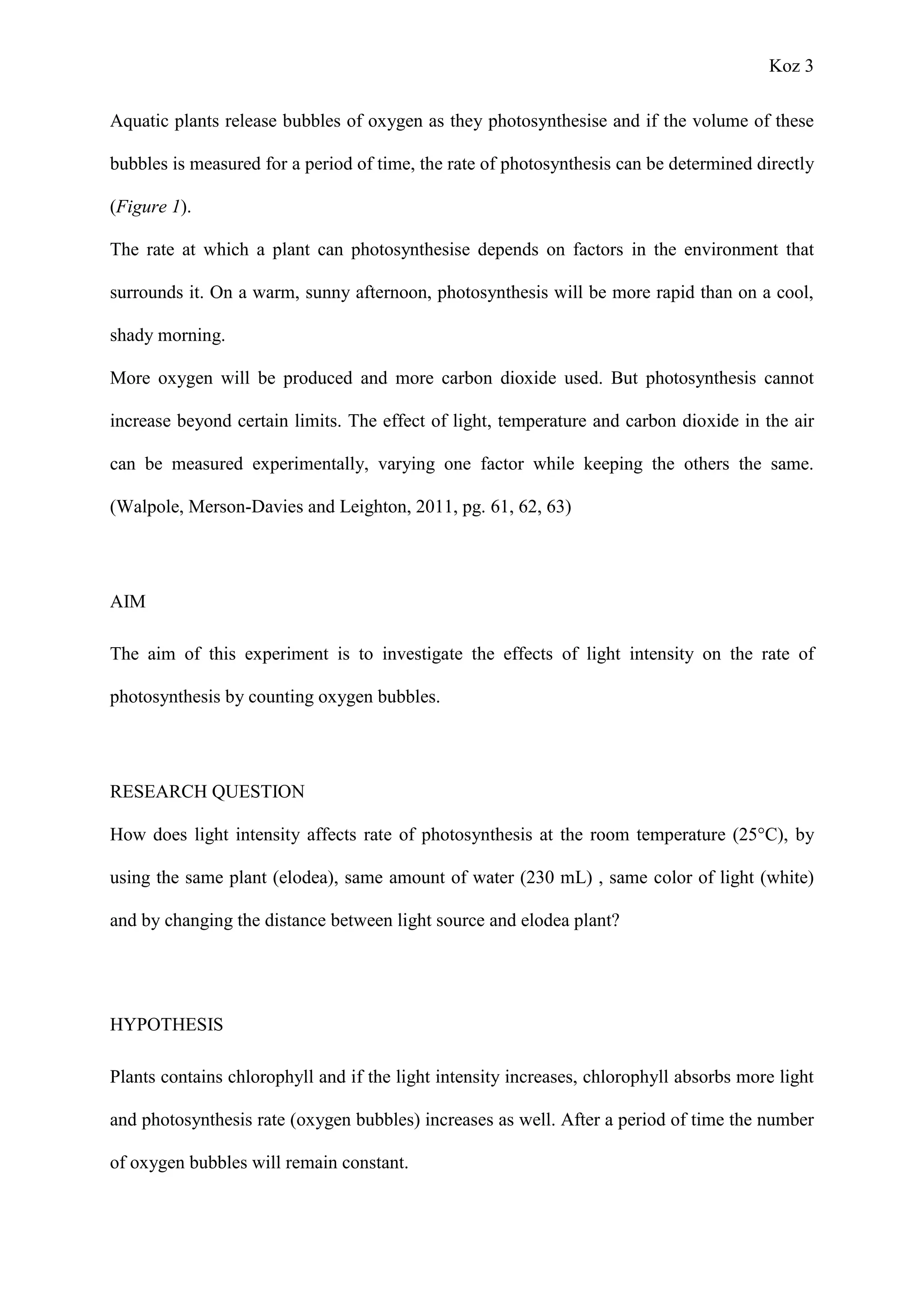 Biology Lab Report 1 | PDF
