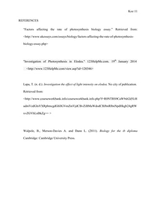 Biology Lab Report 1 | PDF