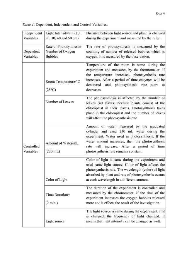 Biology Lab Report 1 | PDF