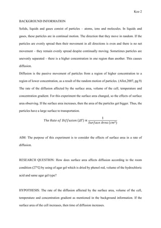 Biology Lab Report 2 | PDF