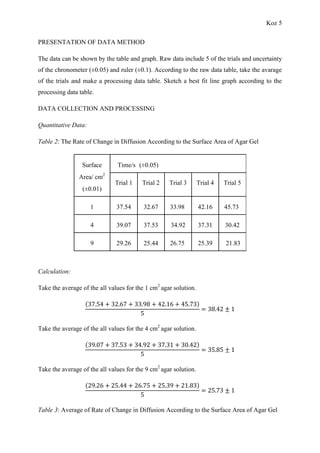 Biology Lab Report 2 | PDF