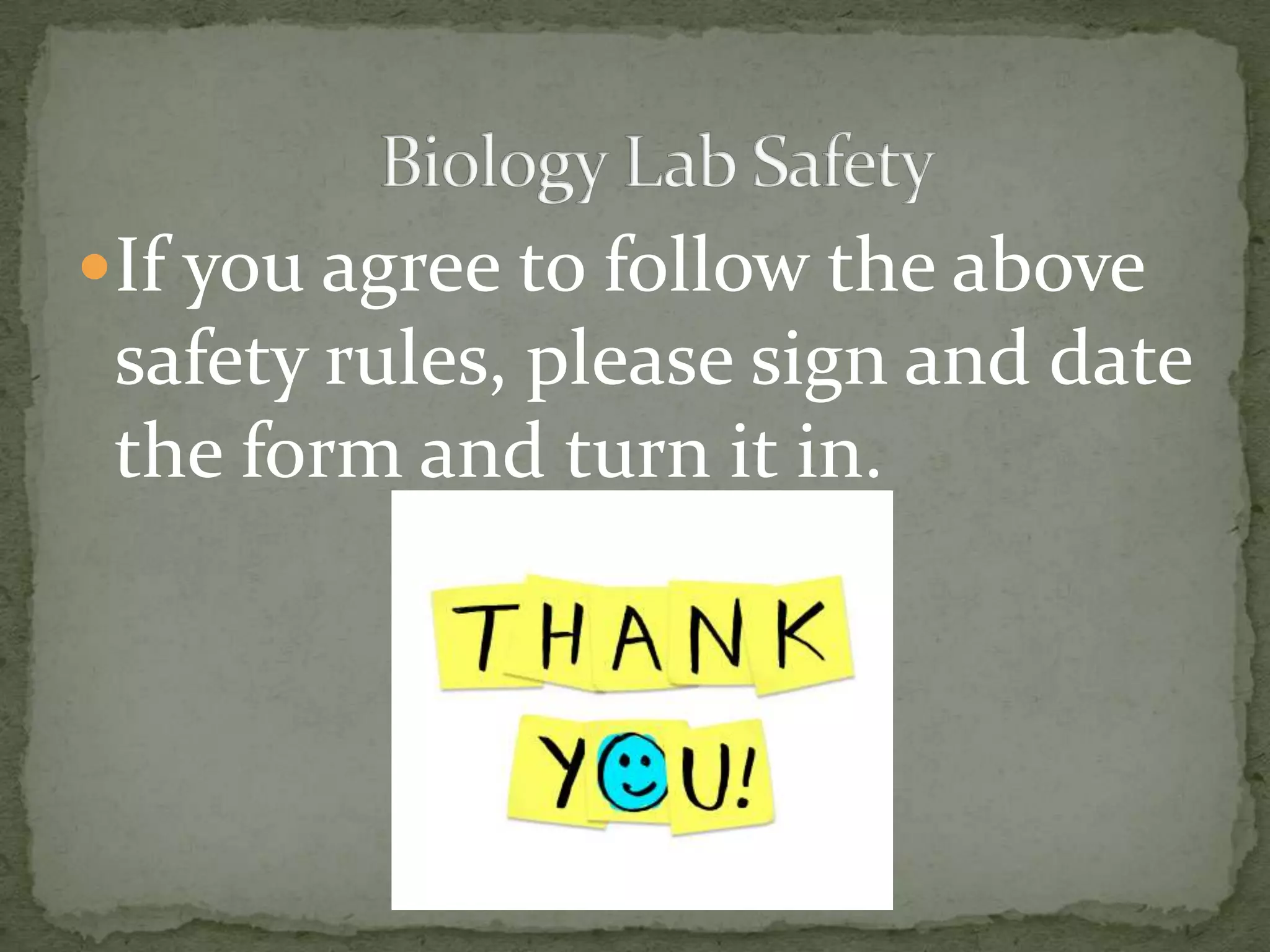 Biology lab safety | PPTX