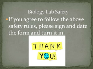 Biology lab safety | PPTX