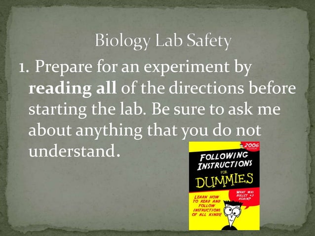 Biology lab safety | PPTX