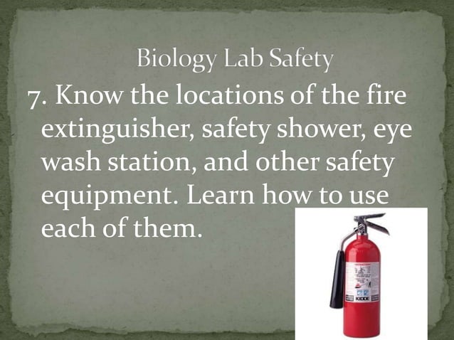 Biology lab safety | PPTX