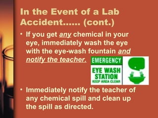 1.4 Biology Lab Safety | PPT