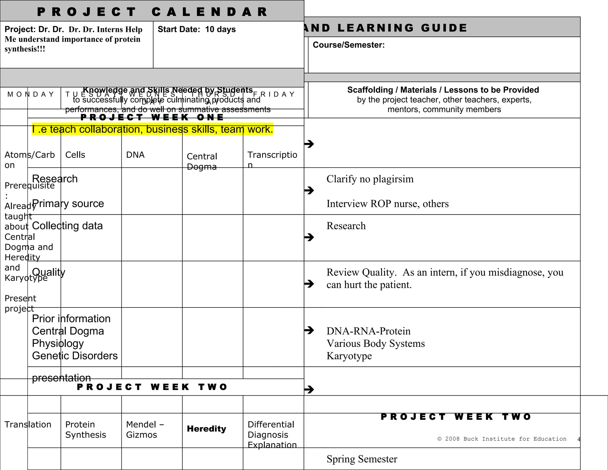 Biology lyn project planning forms_071311 | DOC