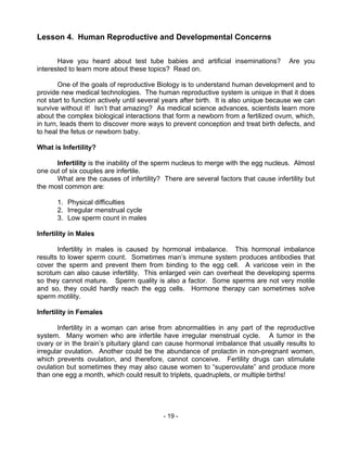 Biology m13 human reproductive system | PDF