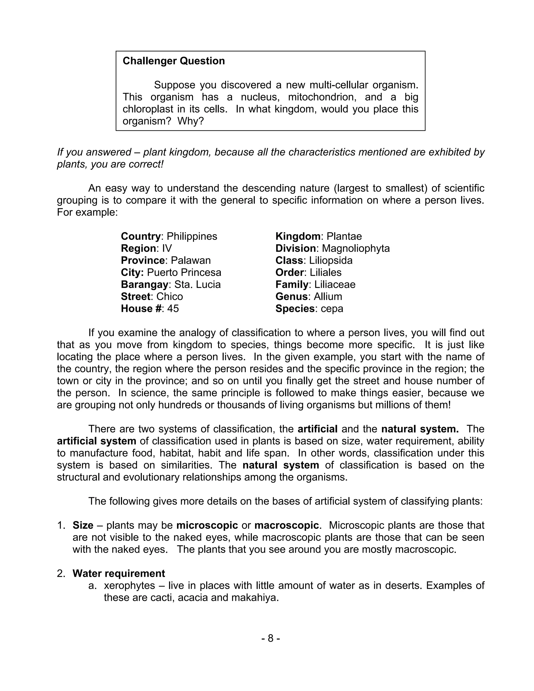 Biology m16 diversity of plants | PDF