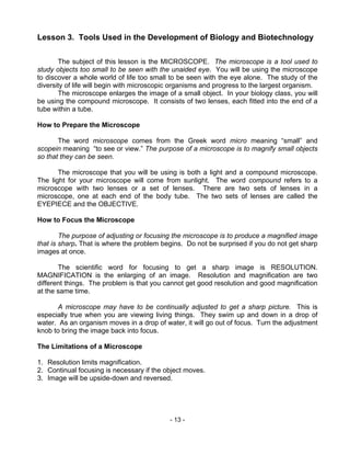 Biology m1 nature of biology | PDF