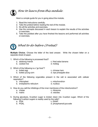 Biology m5 cellular respiration | PDF