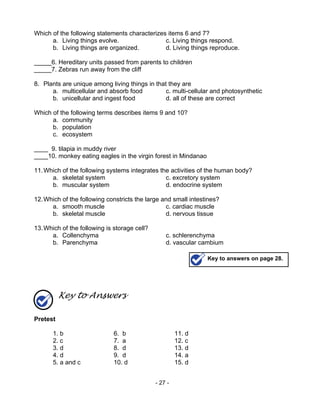 Biology m6 the levels of biological organization | PDF