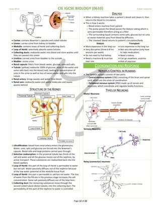 CIE IGCSE Biology complete notes | PDF