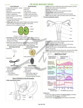 CIE IGCSE Biology complete notes | PDF