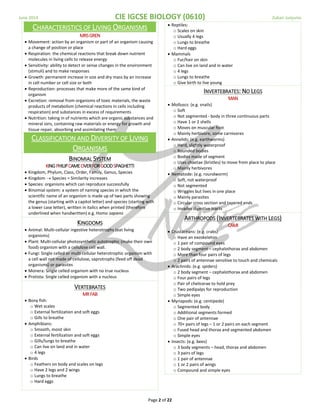 CIE IGCSE Biology complete notes | PDF