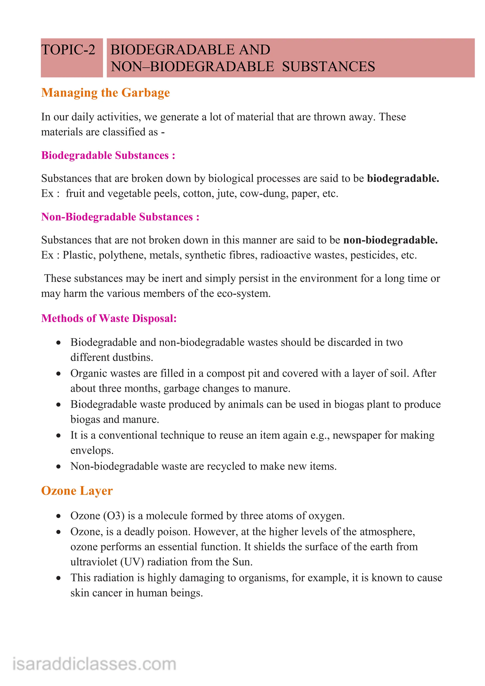 BIOLOGY Notes class 10 cbse science notes | PDF