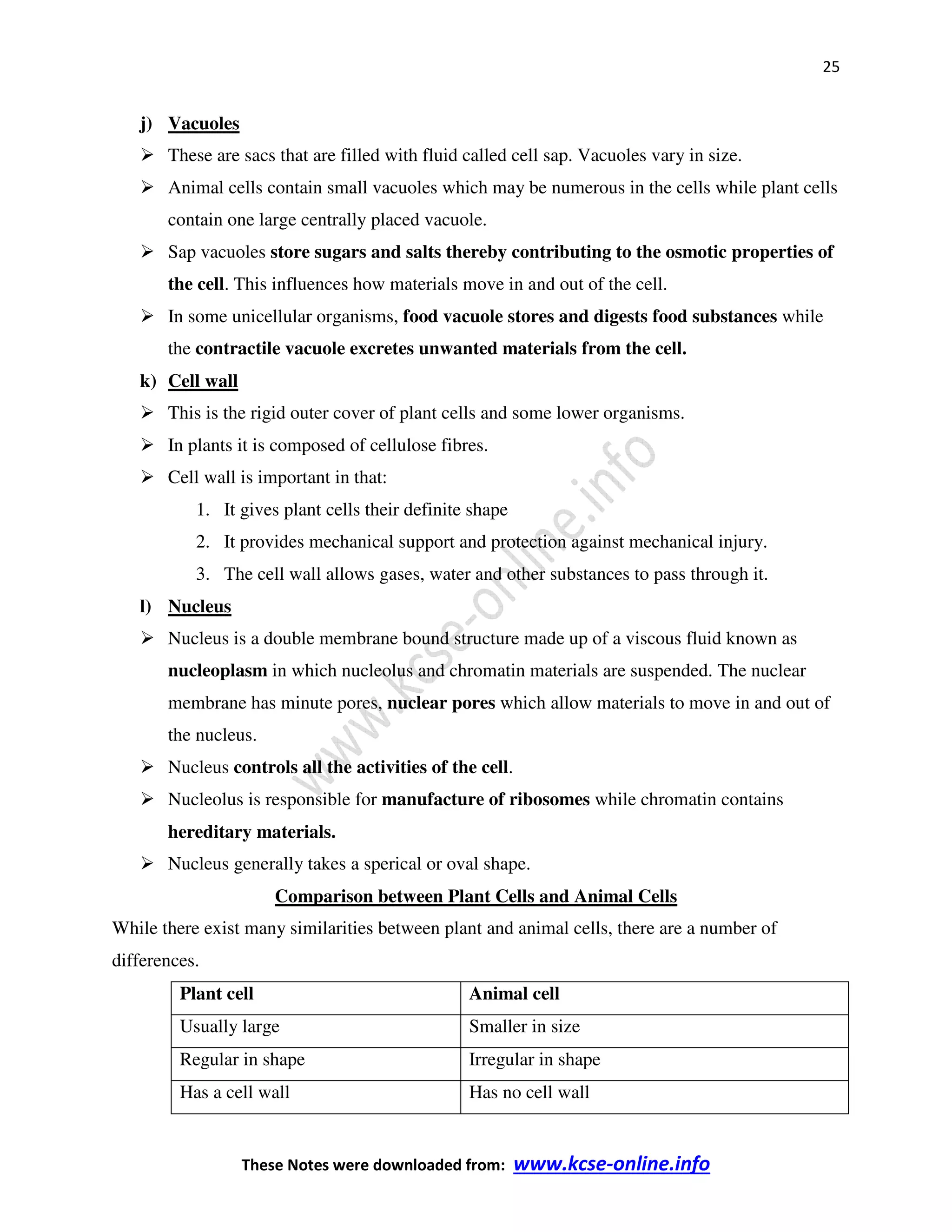 Biology notes form 1 | PDF