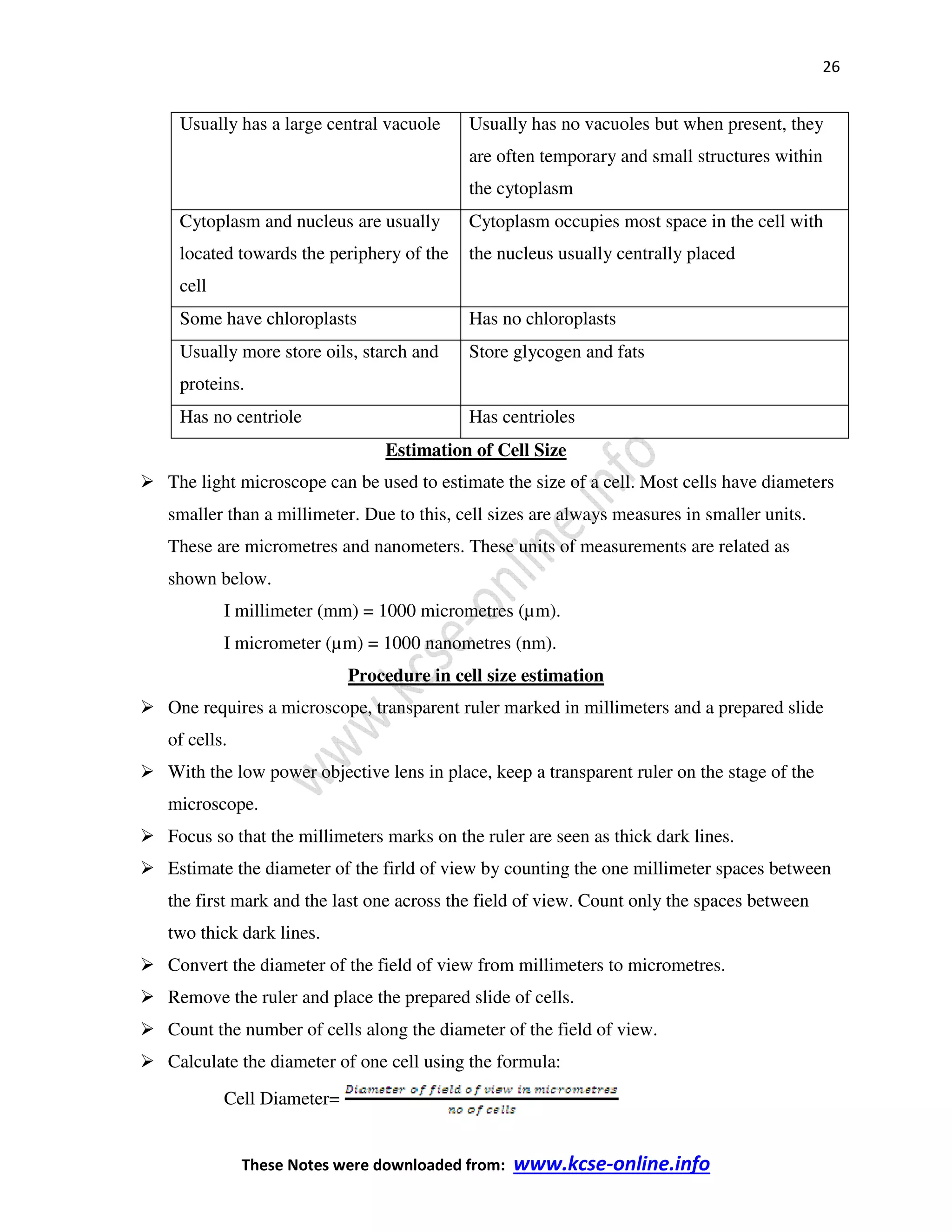 Biology notes form 1 | PDF