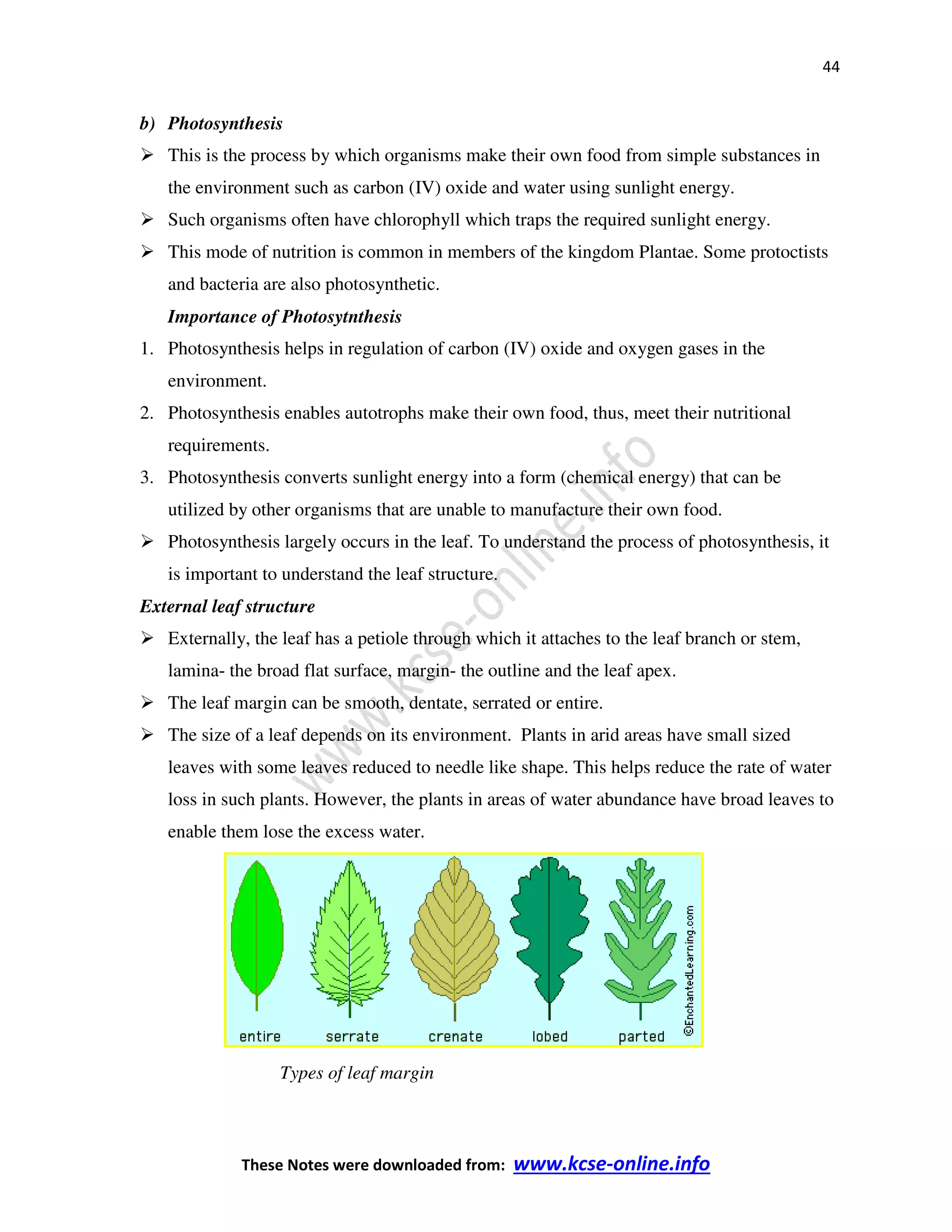 Biology notes form 1 | PDF