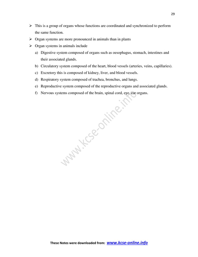 Biology notes form 1 | PDF