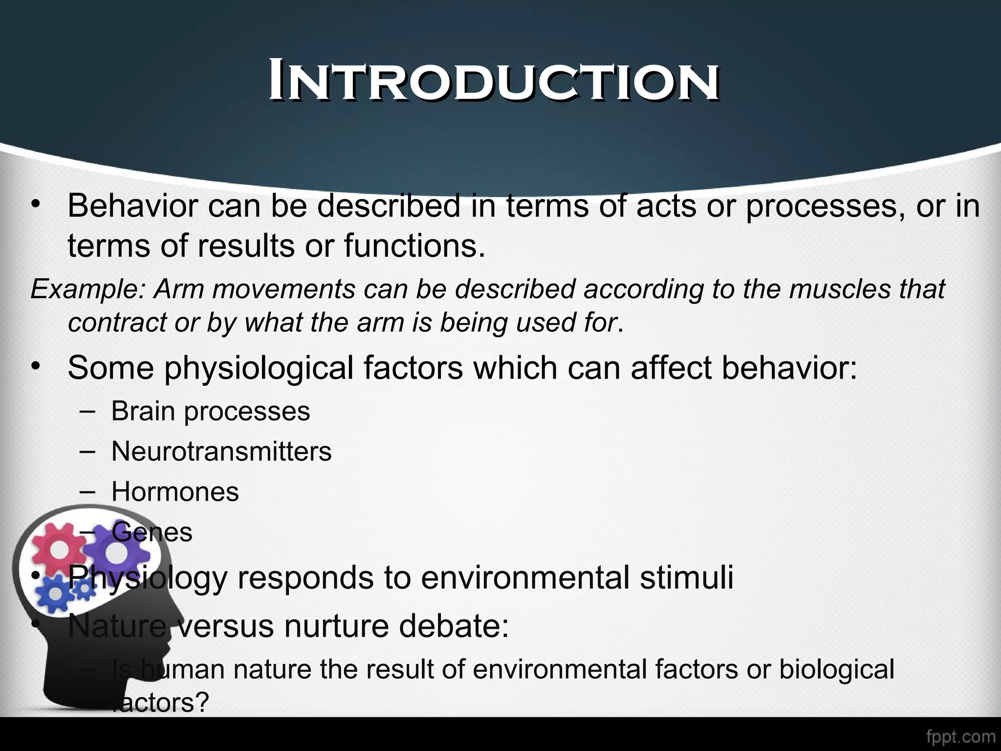 Biology of Behavior | PPT