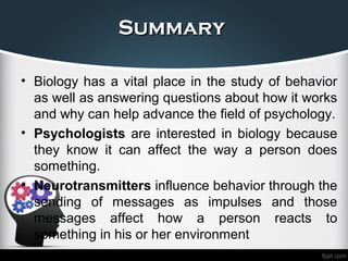 Biology of Behavior | PPT