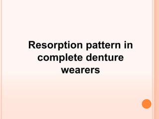 Biology of bone in complete dentures, removable partial denture ...